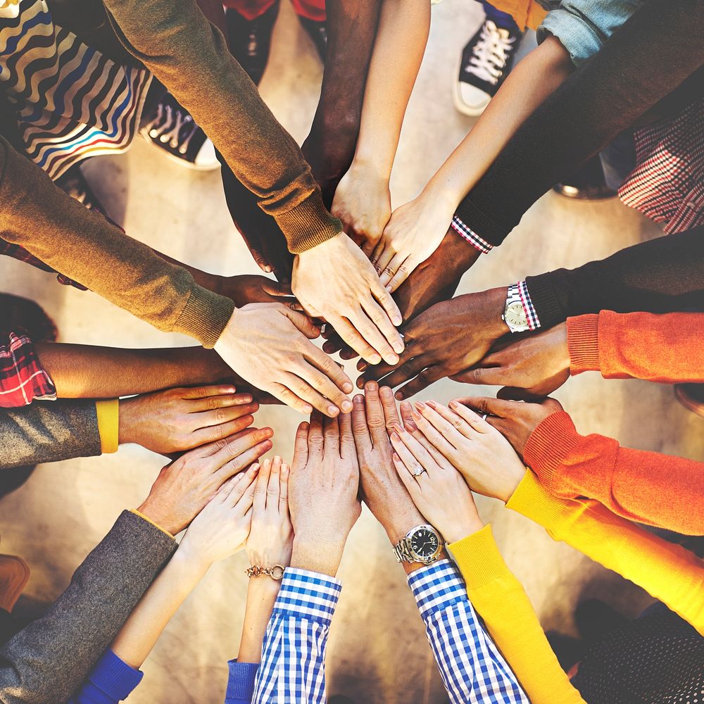 Diverse people with all hands | Premium Photo - rawpixel