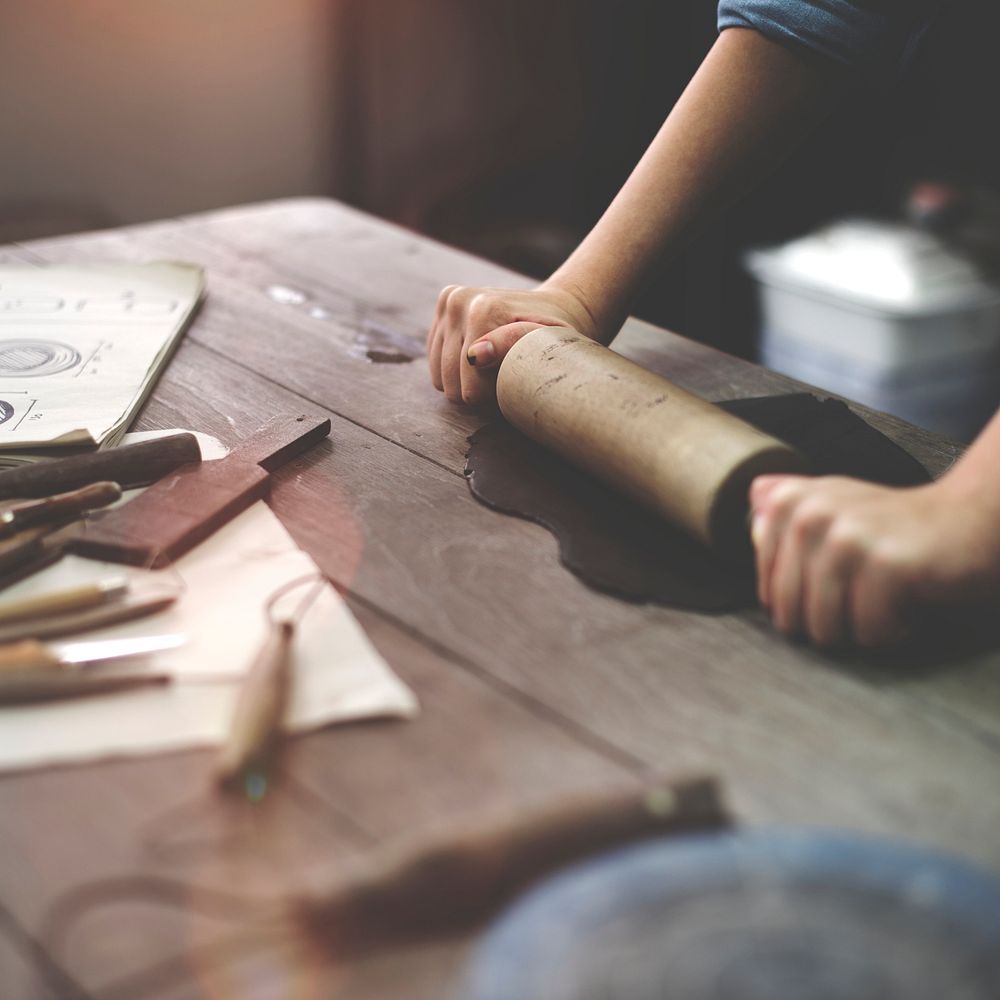 Hands using a rolling pin | Premium Photo - rawpixel