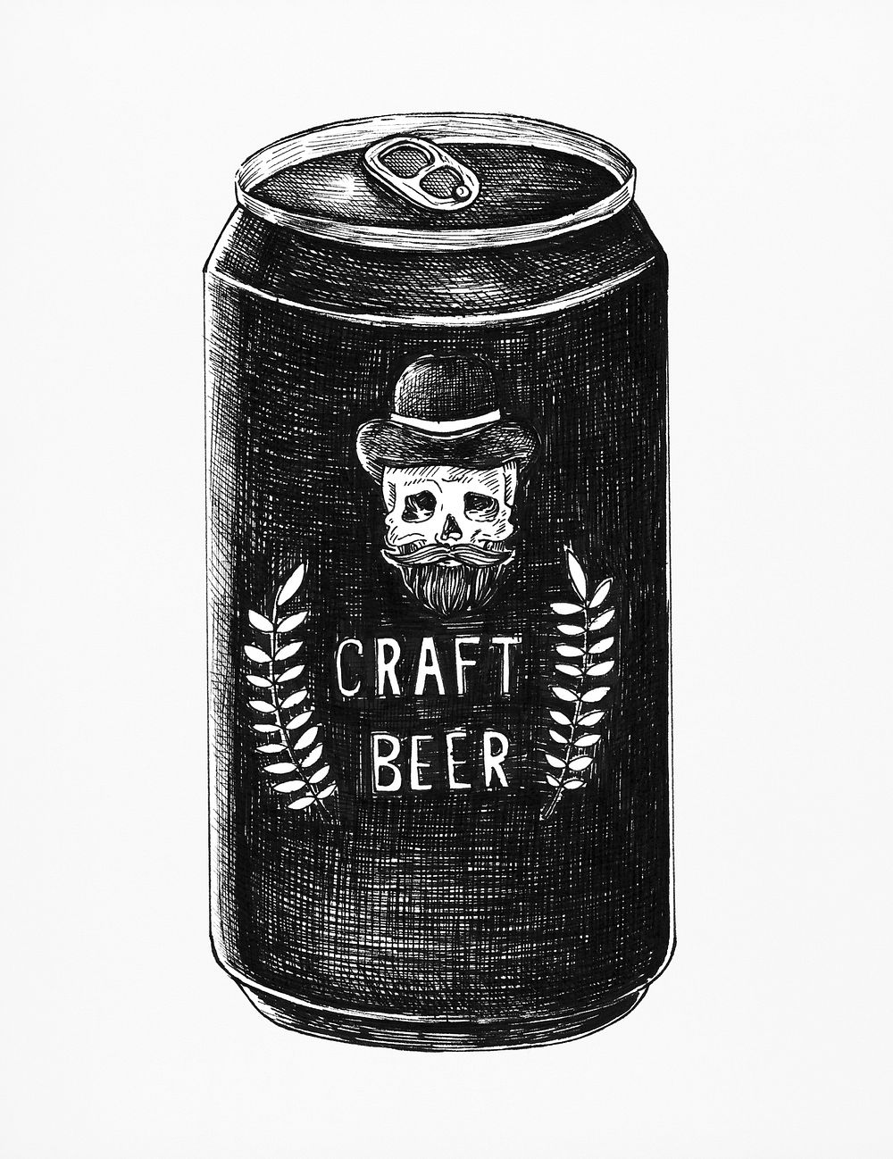 Hand-drawn craft beer can | Premium Photo Illustration - rawpixel