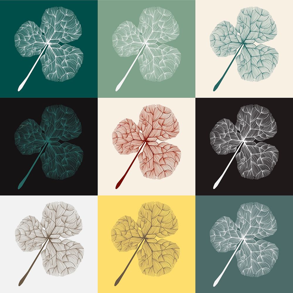 Set illustration clover leaves | Premium Vector Illustration - rawpixel