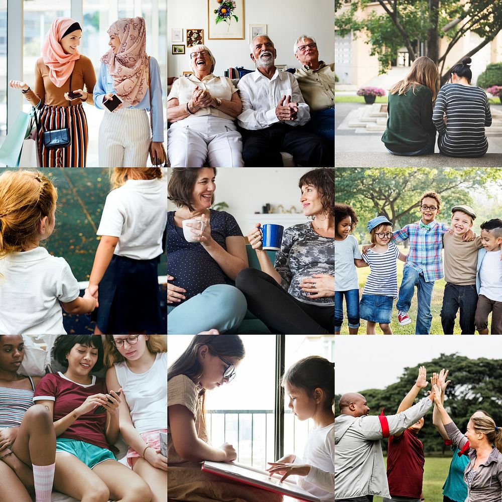 Compilation of friendship and community | Premium Photo - rawpixel