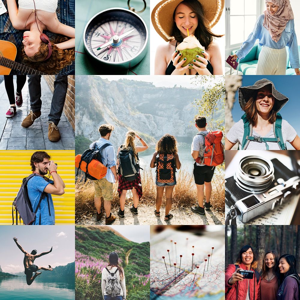 Compilation of travel themed images | Photo - rawpixel