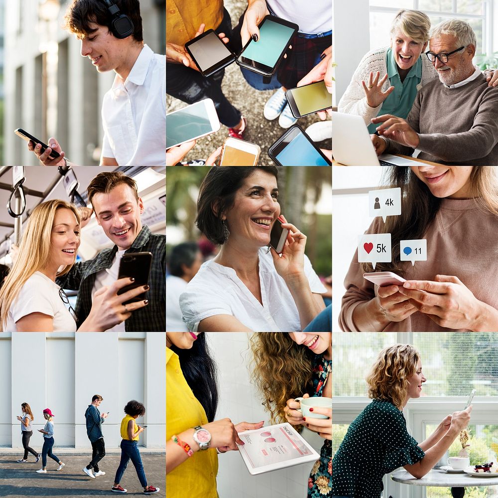 Compilation of social media themed | Premium Photo - rawpixel