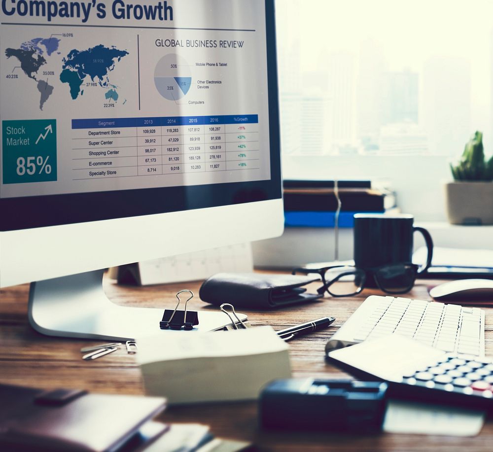 Business growth strategy computer screen | Premium Photo - rawpixel