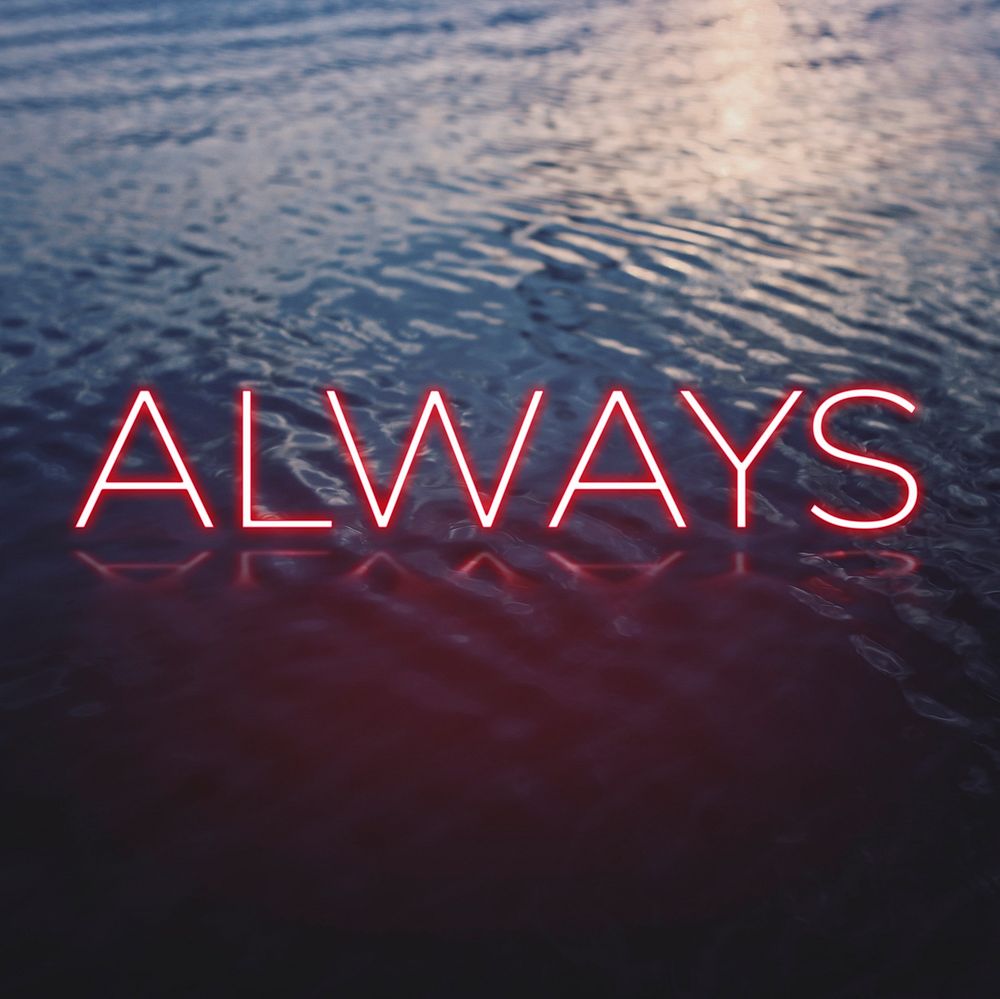 ALWAYS word pink neon typography | Free Photo - rawpixel