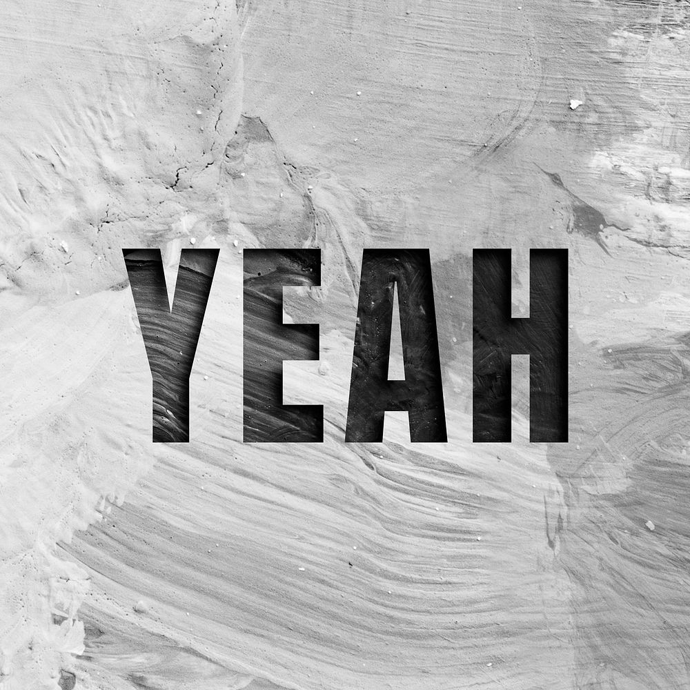 Yeah uppercase letters typography brush | Free Photo - rawpixel
