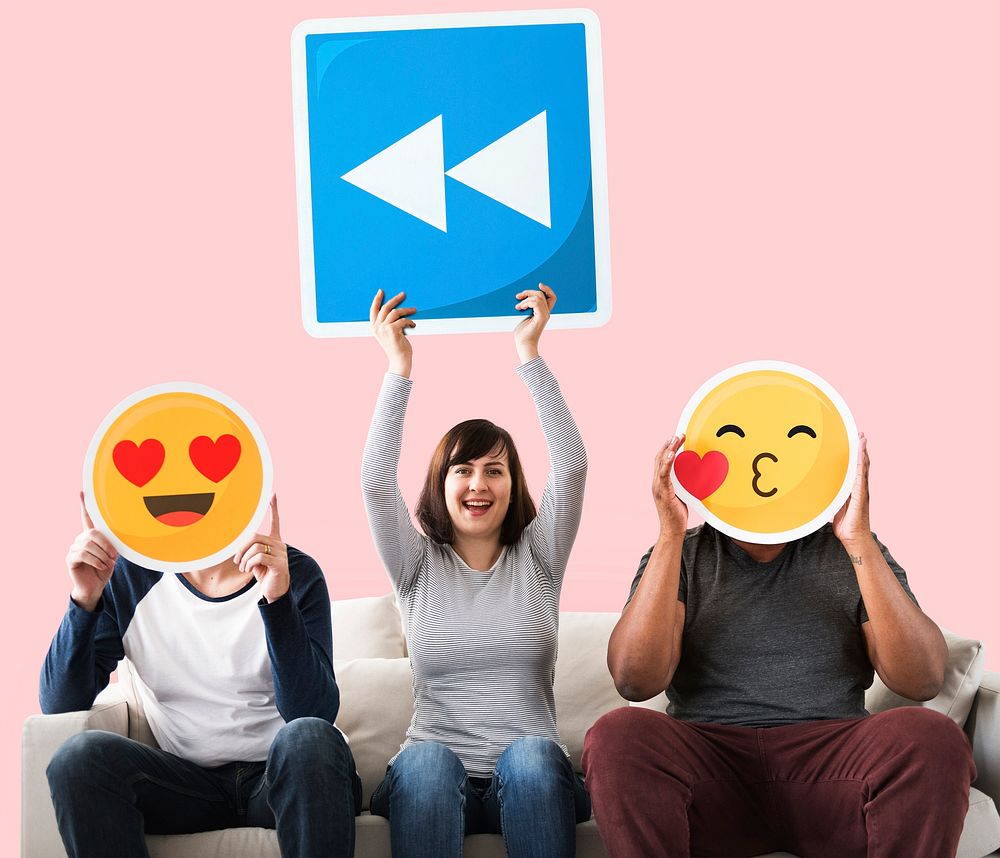 Positive emoticons rewind button icon | Premium Photo - rawpixel