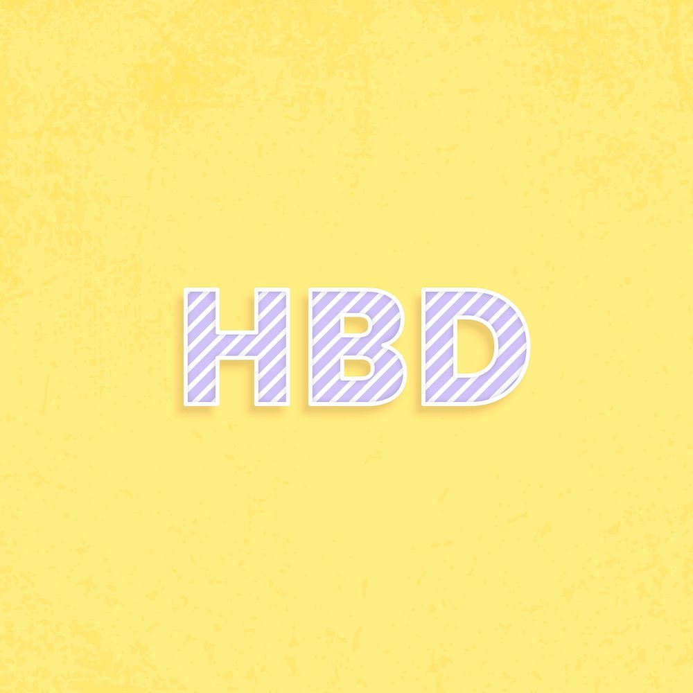 HBD birthday wish diagonal stripe | Free Photo - rawpixel