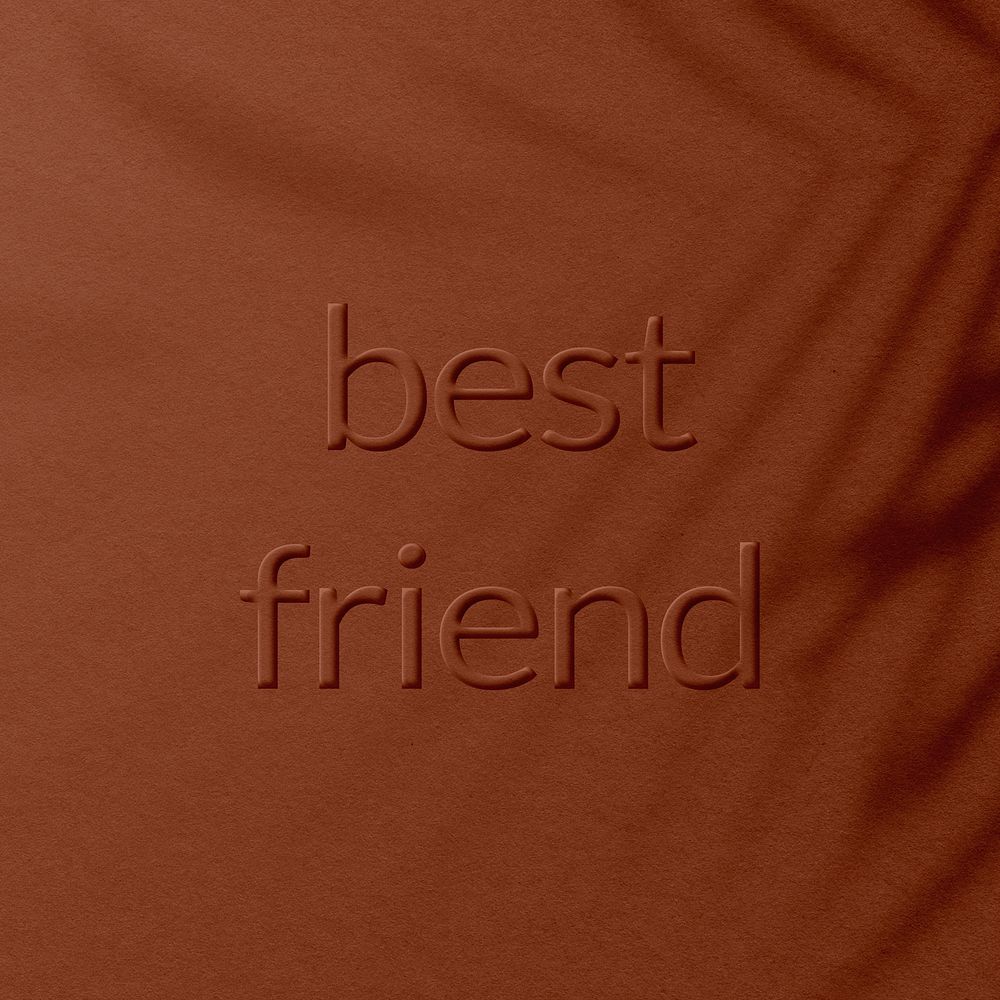 Word best friend embossed textured | Free Photo - rawpixel