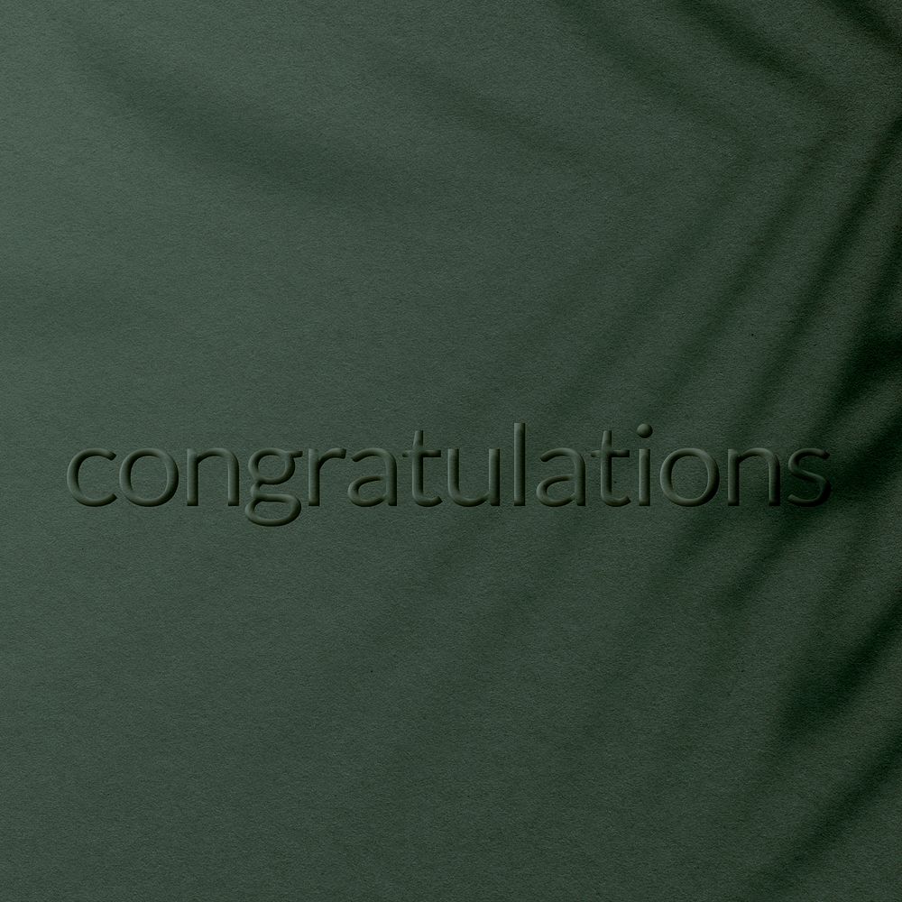 Embossed congratulations message shadow textured | Free Photo - rawpixel