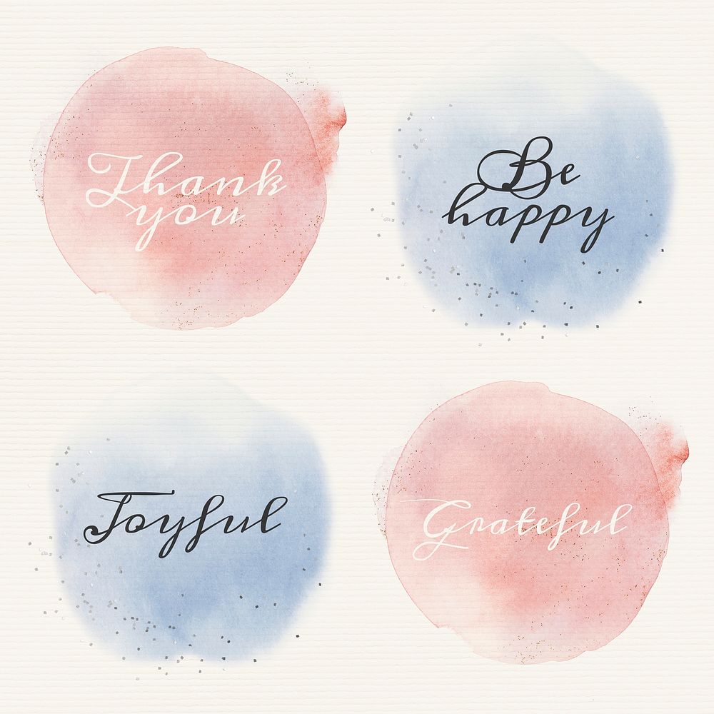 Pastel word badge template set | Premium PSD - rawpixel