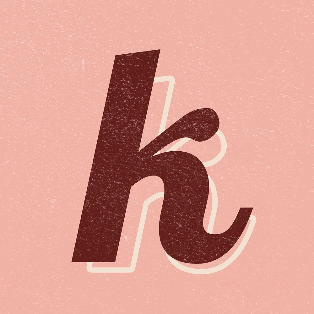 Alphabet letter K vintage handwriting | Premium PSD - rawpixel