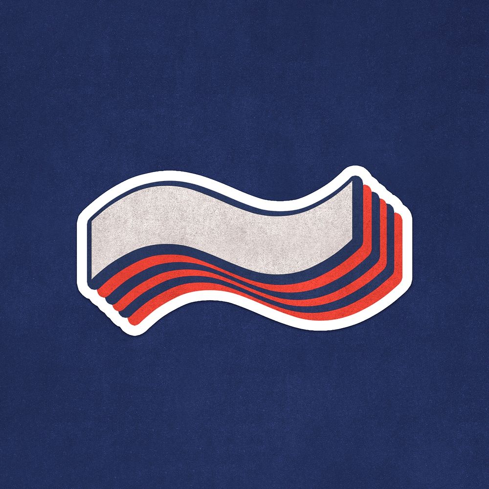 Gray layered tilde sign sticker | Premium PSD - rawpixel