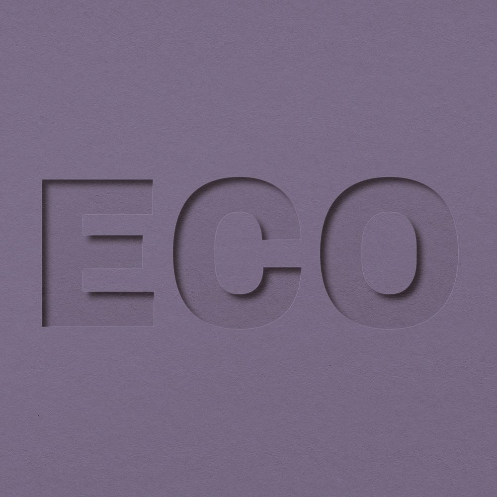 Eco word paper cut font | Free Photo - rawpixel