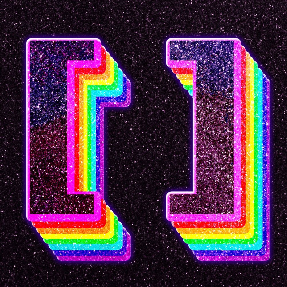 Square brackets sign vintage psd | Premium PSD - rawpixel