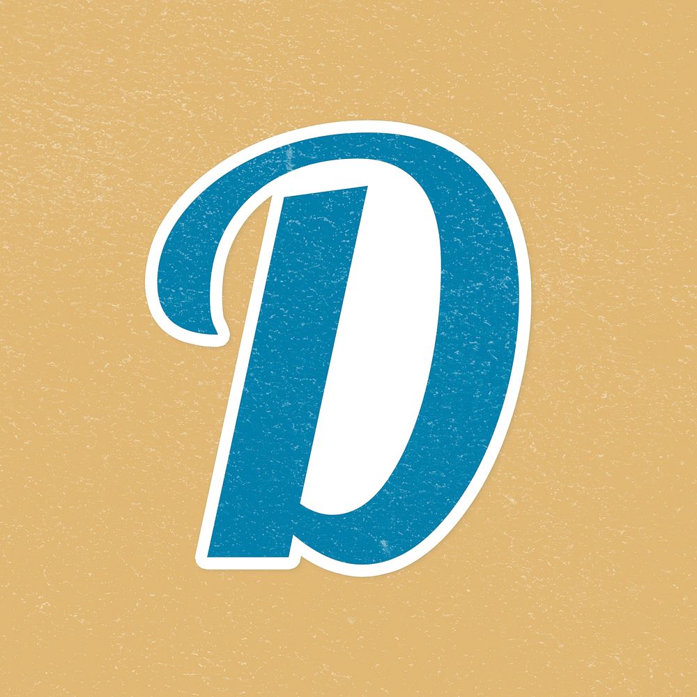 Psd retro letter D bold | Premium PSD - rawpixel