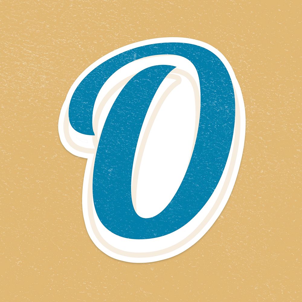 Psd letter O bold retro | Premium PSD - rawpixel