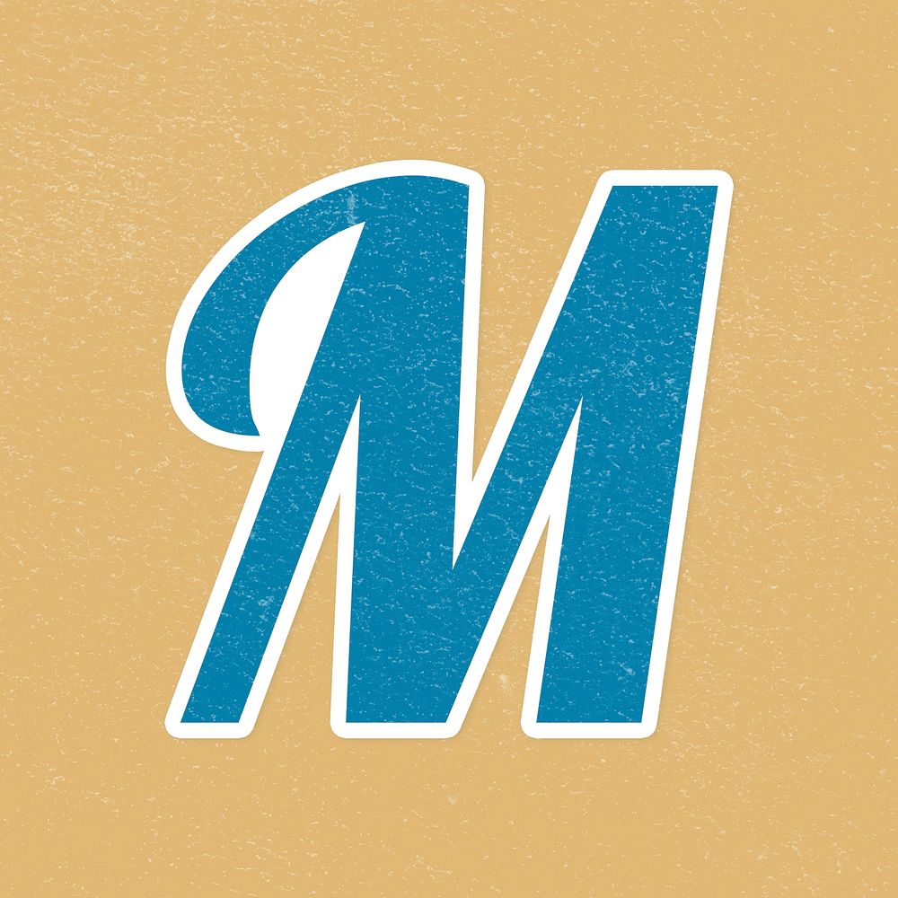 Psd letter M bold retro | Premium PSD - rawpixel