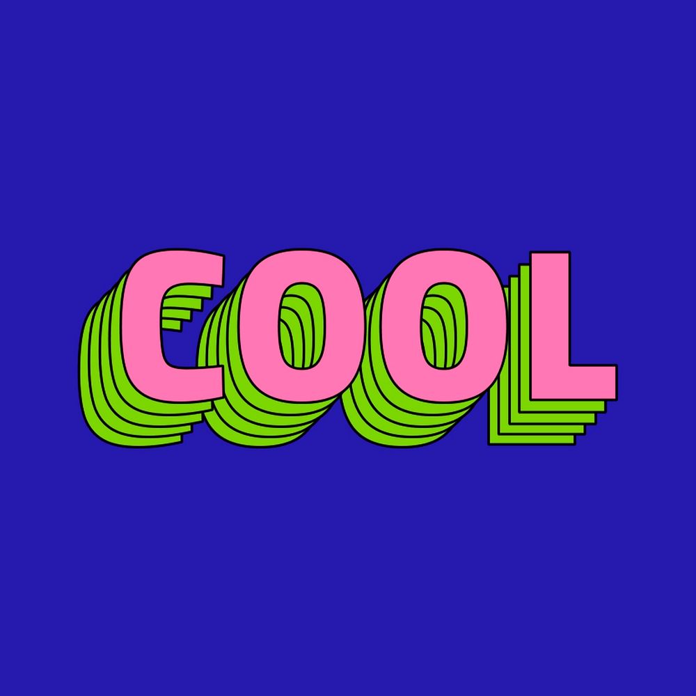 Retro layered cool word art | Free Photo - rawpixel