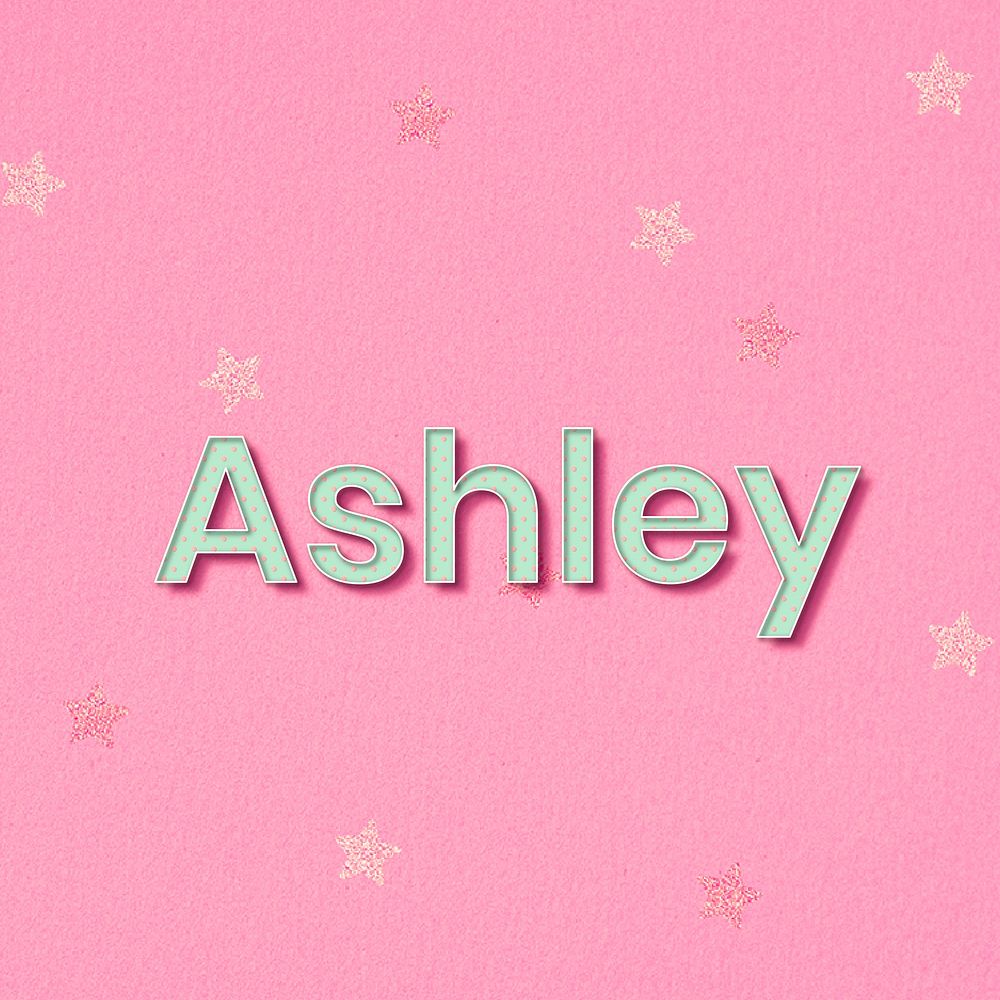 Ashley polka dot typography word | Free Photo - rawpixel