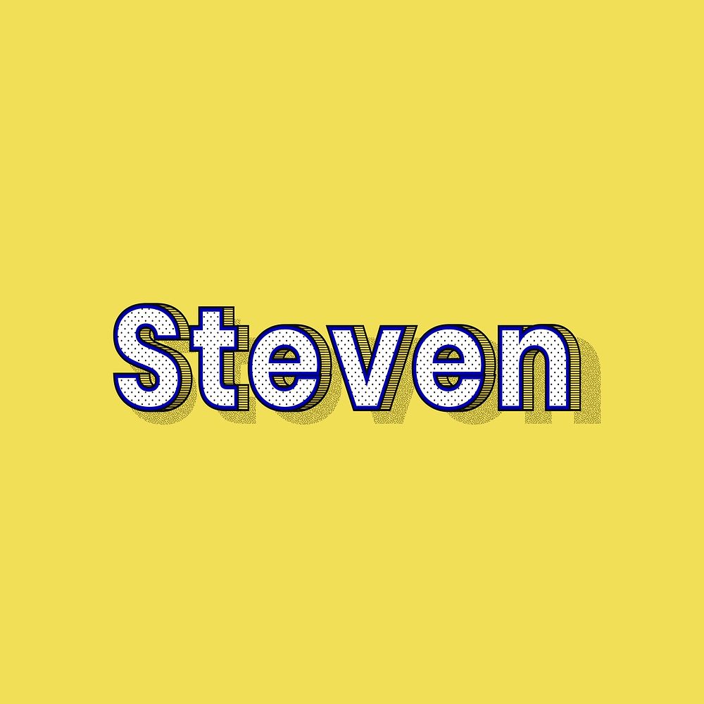 Steven male name typography text | Premium Photo - rawpixel