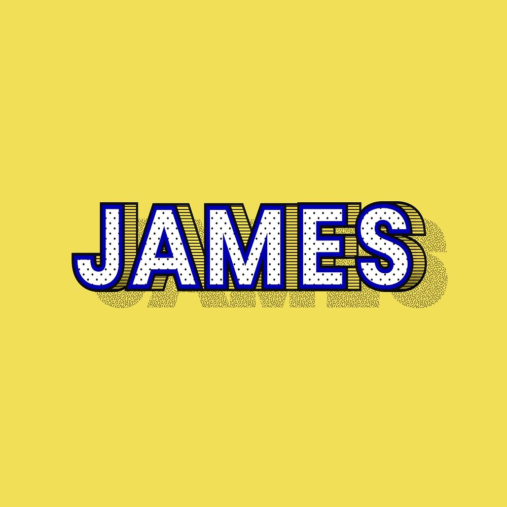 JAMES male name typography text | Premium Photo - rawpixel