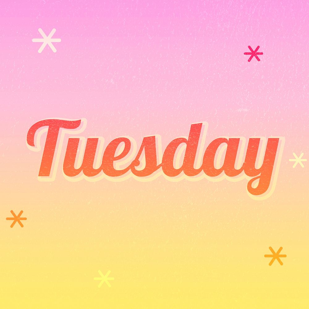 Tuesday text magical star feminine | Free Photo - rawpixel