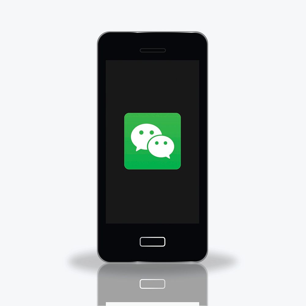 WeChat logo showing phone. BANGKOK | Free Photo - rawpixel