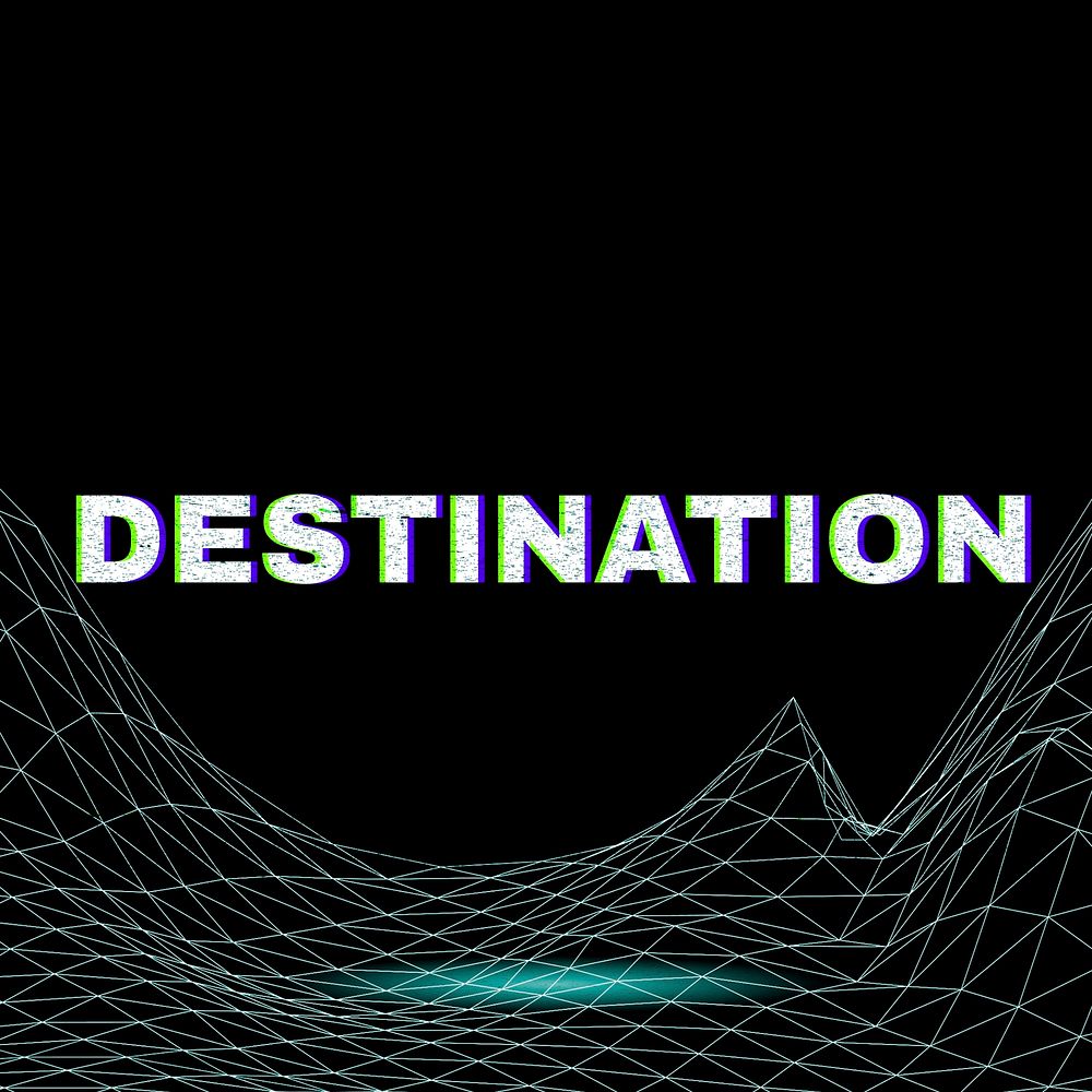 Neon vortex text destination bold | Free Photo - rawpixel