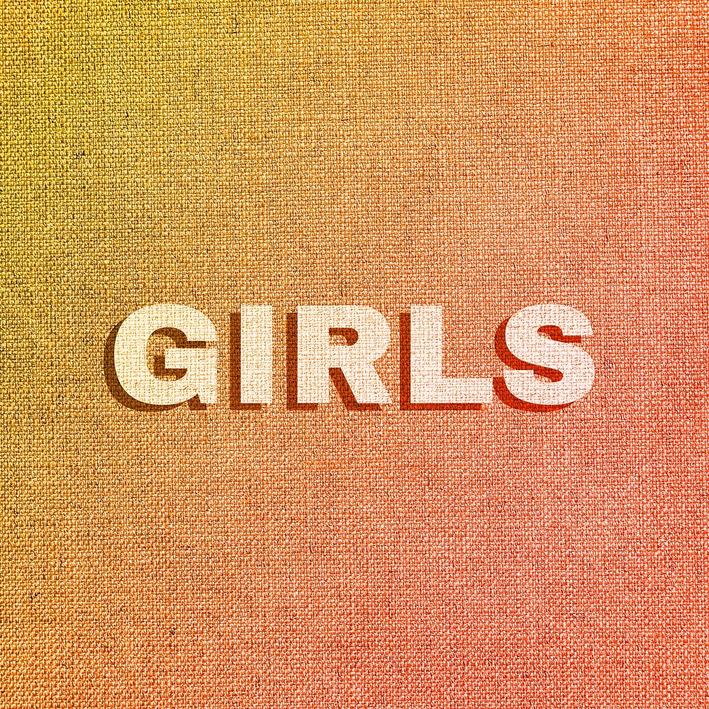 Girls text shadow bold font | Free Photo - rawpixel