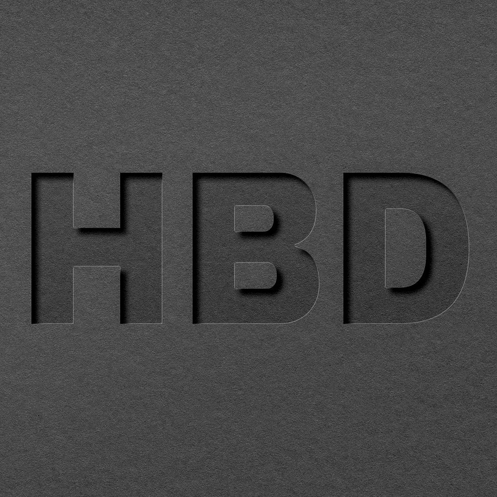 HBD text paper cut font | Free Photo - rawpixel