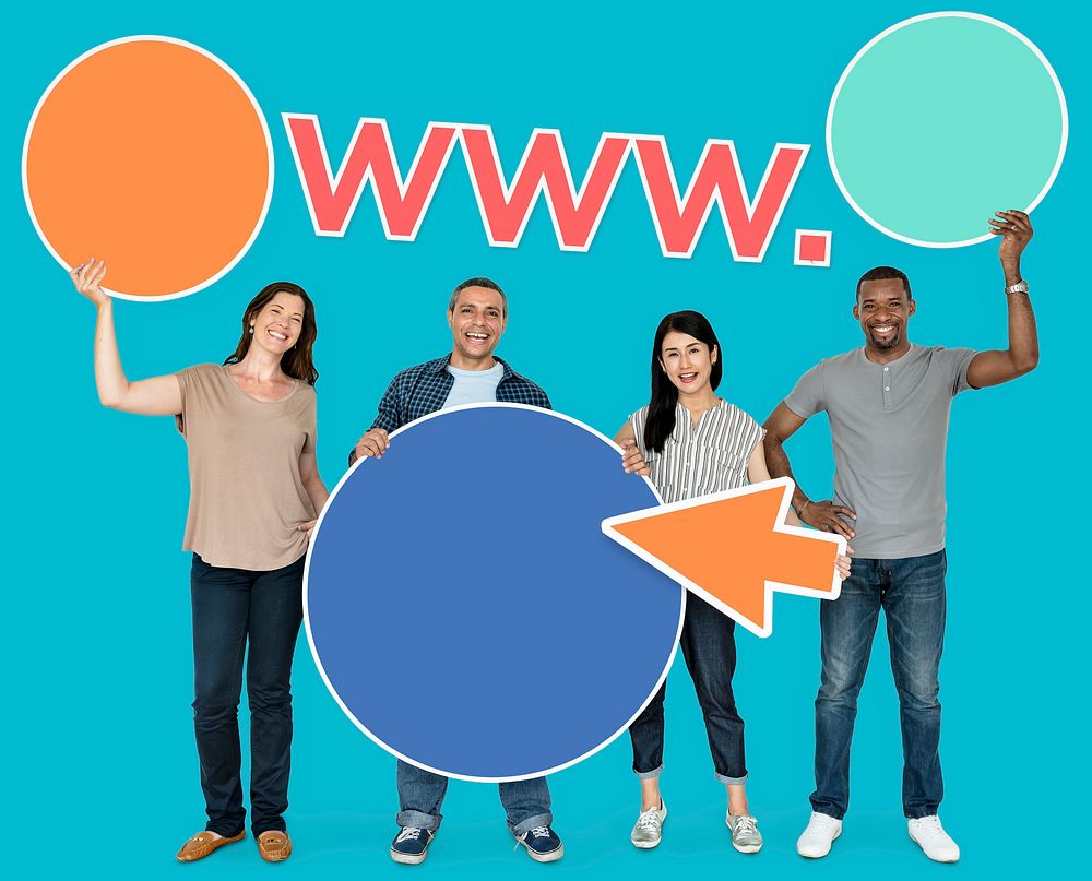 People holding internet connection icons | Premium PSD - rawpixel