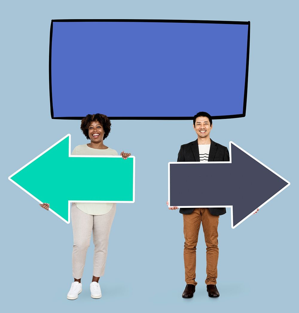 Business people choosing different directions | Premium PSD - rawpixel