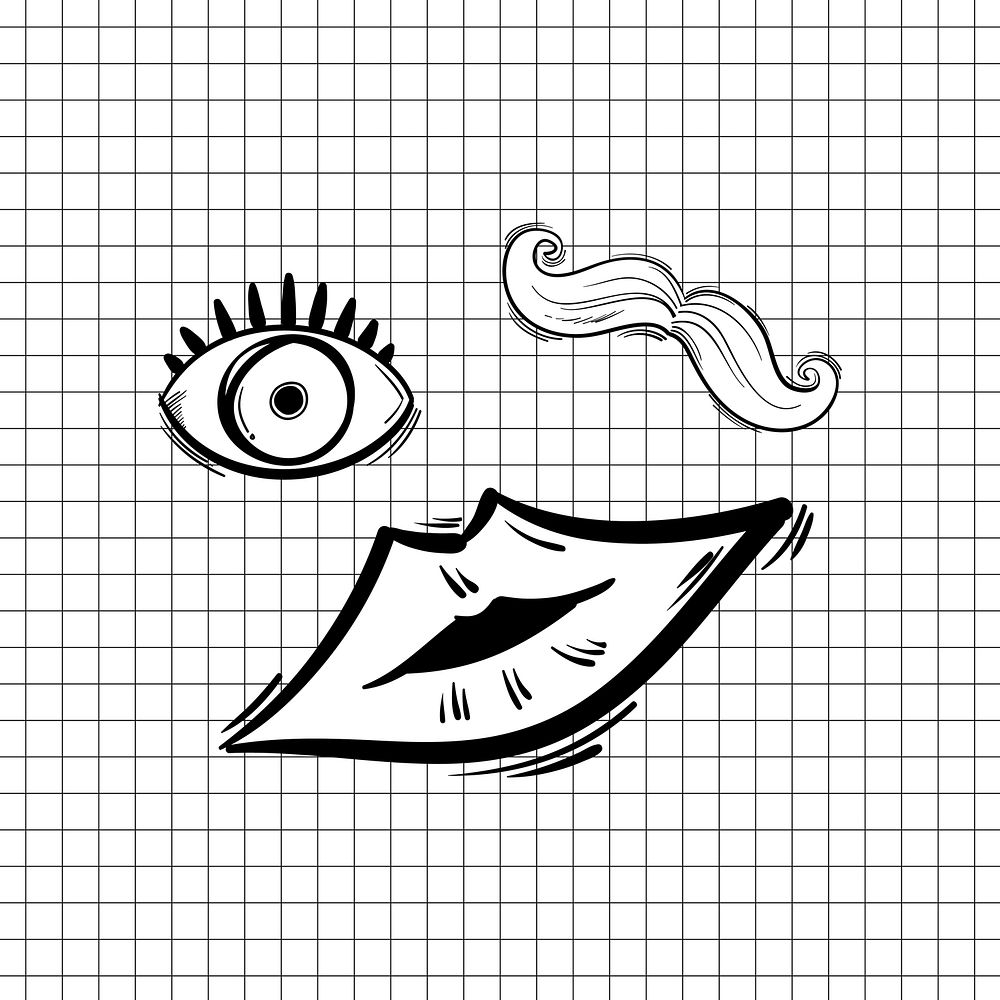 Funky icon hand drawn doodle | Free Photo Illustration - rawpixel