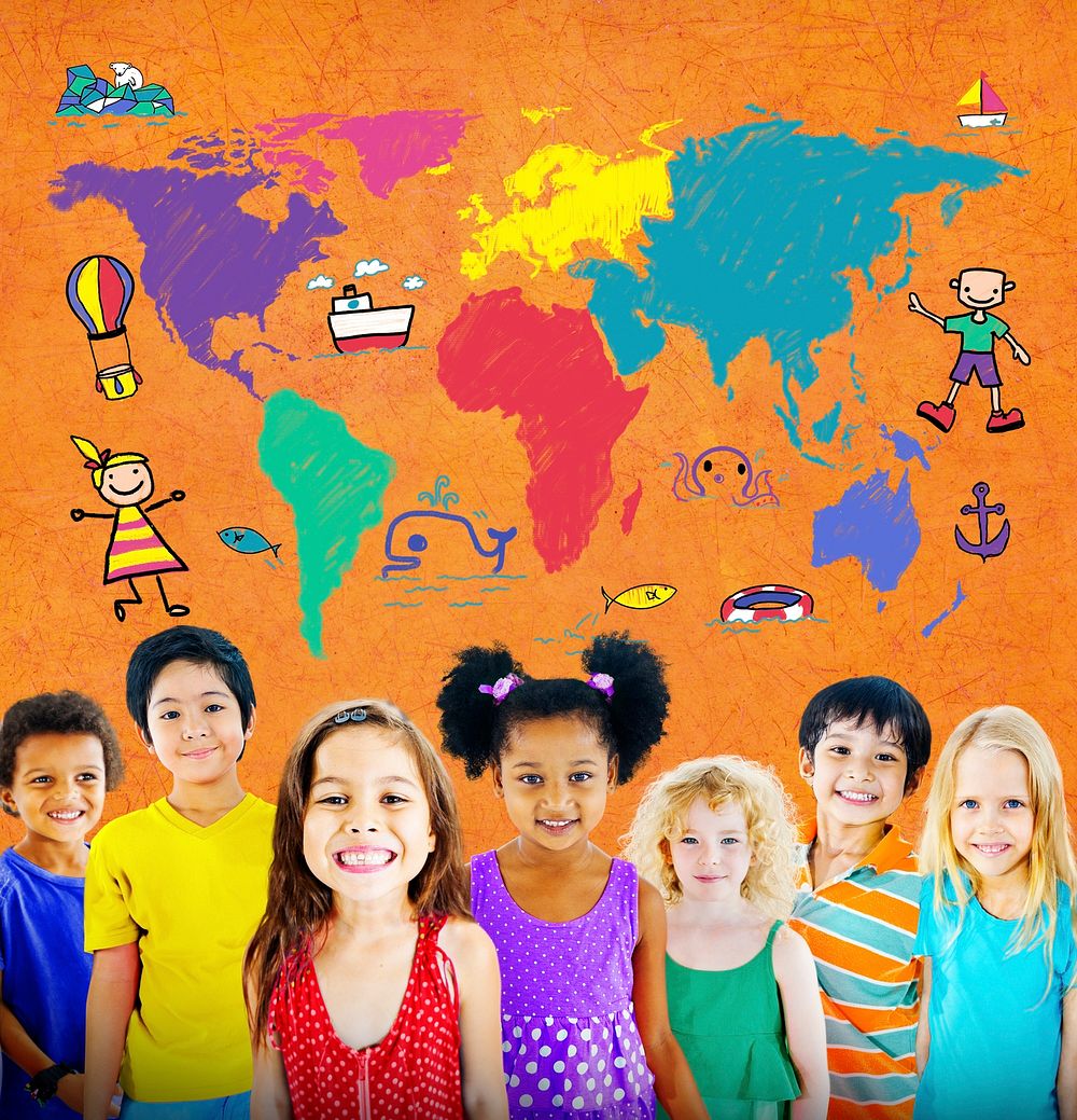 Kids World Map Images | Free Photos, PNG Stickers, Wallpapers ...
