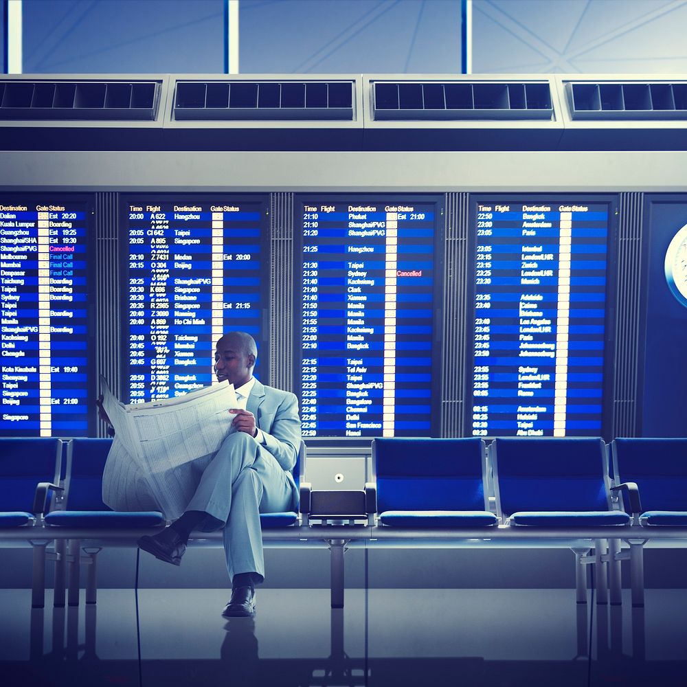 Businessman Airport Business Travel Flight | Premium Photo - rawpixel
