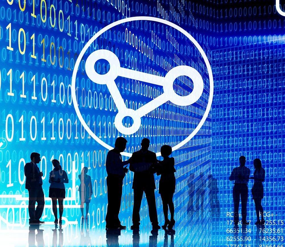 Business People Binary Code Sharing | Free Photo - rawpixel