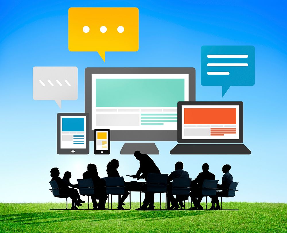 Responsive Design Internet Communication Technology | Premium Photo ...