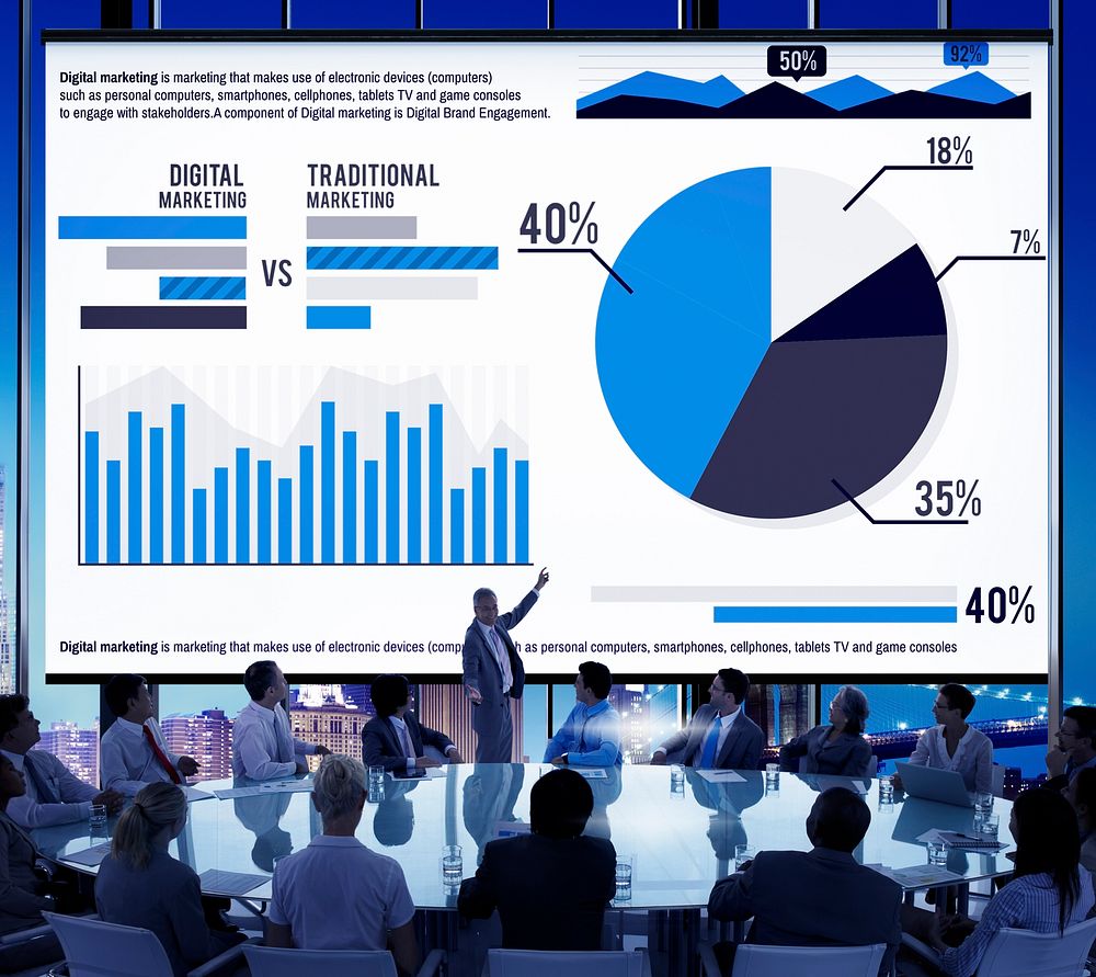 Digital Marketing Graph Statistics Analysis | Premium Photo - rawpixel