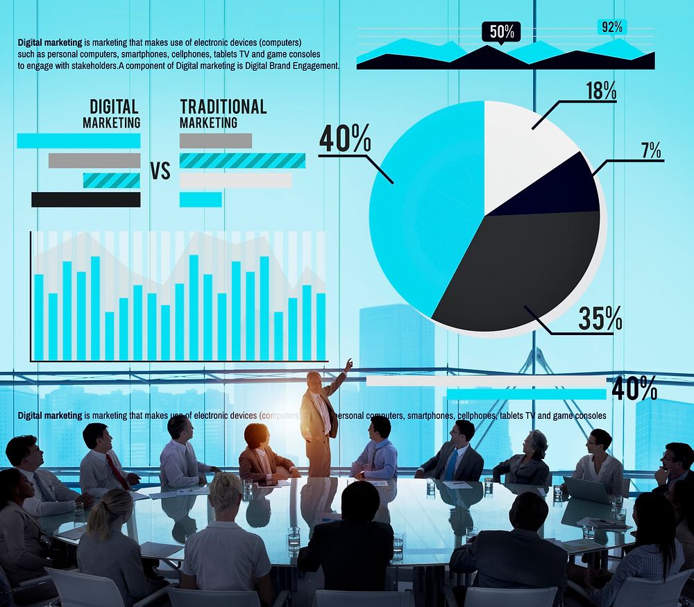 Digital Marketing Graph Statistics Analysis | Premium Photo - rawpixel