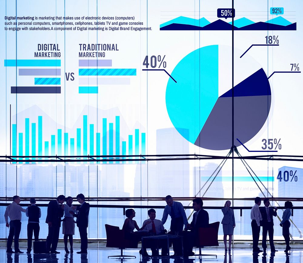Digital Marketing Graph Statistics Analysis | Premium Photo - rawpixel