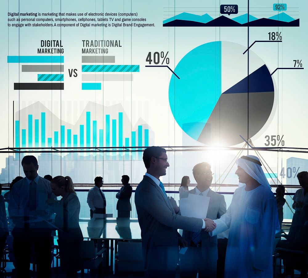 Digital Marketing Graph Statistics Analysis | Premium Photo - rawpixel