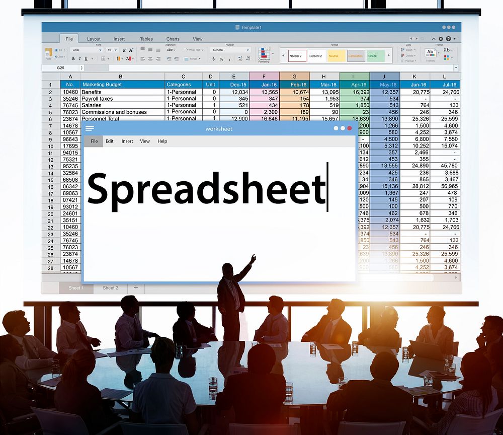 Spreadsheet Documents Data Analysis Worksheet | Premium Photo - rawpixel