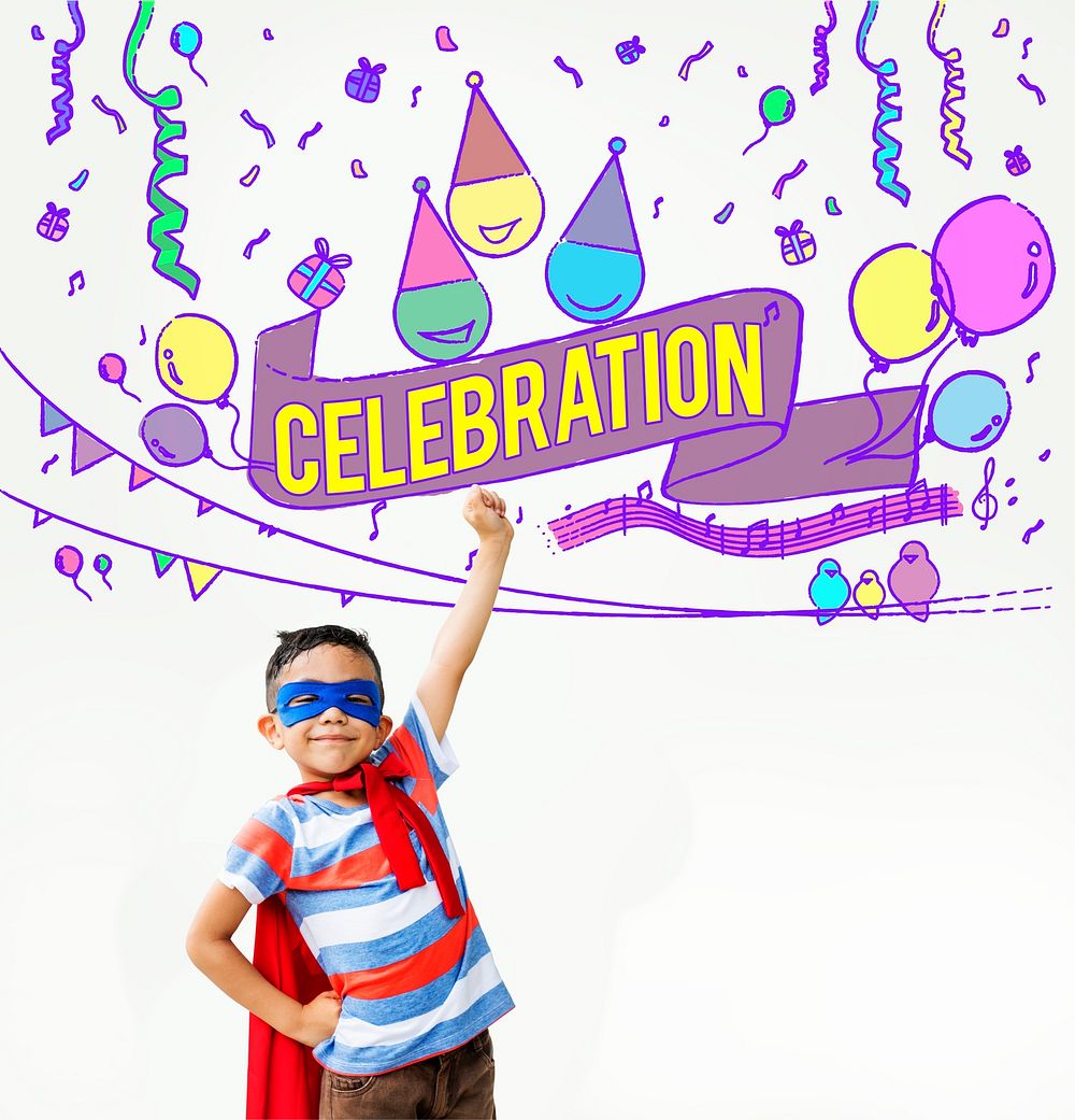 Celebration Congratulations Kid Enjoyment Concept | Premium Photo ...
