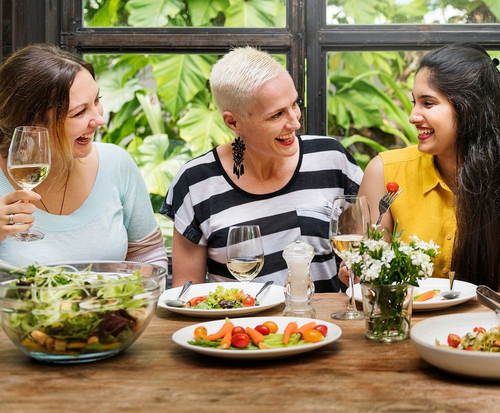 Women at a dinner party | Premium Photo - rawpixel
