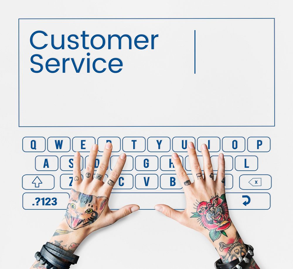 Keyboard customer service word ands | Free Photo - rawpixel