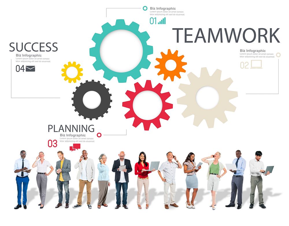 Teamwork Team Group Gear Partnership | Free Photo - rawpixel