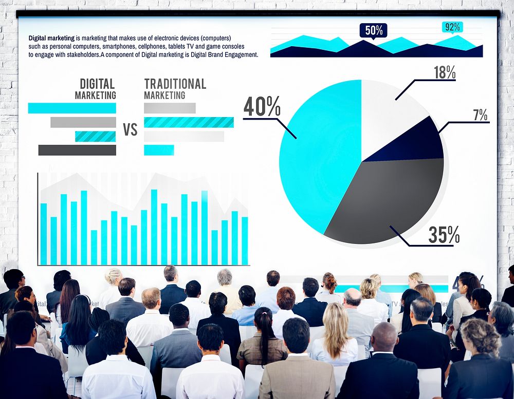 Digital Marketing Graph Statistics Analysis | Free Photo - rawpixel