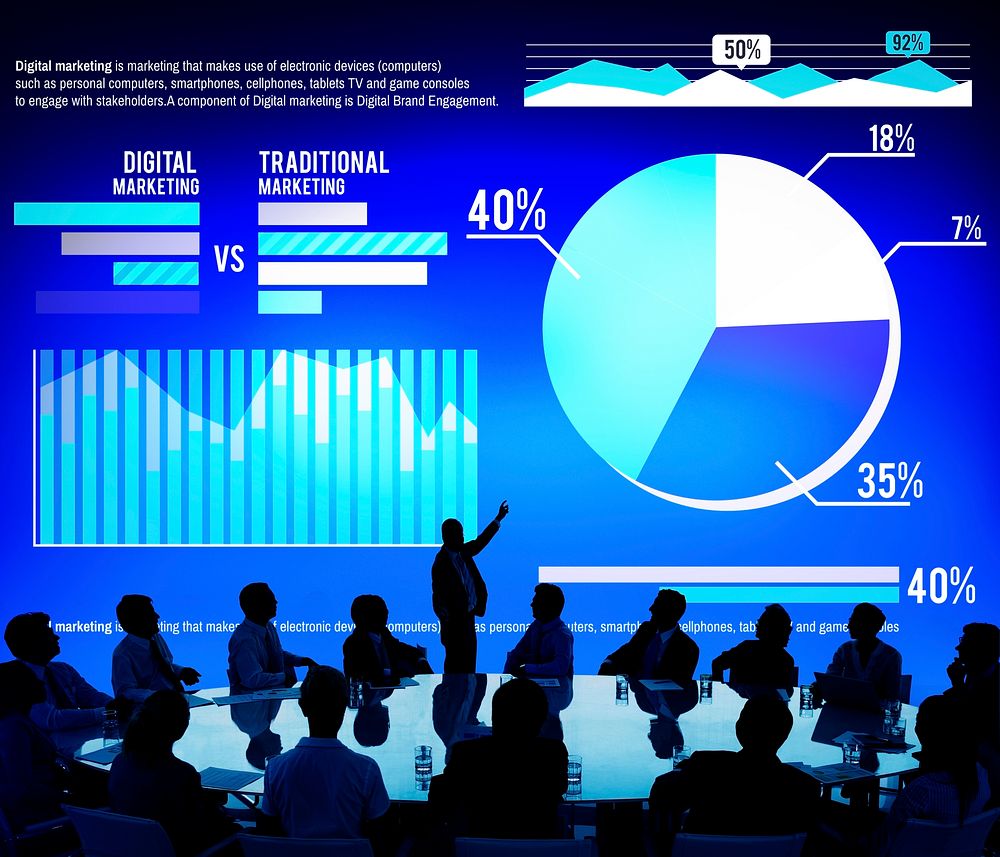 Digital Marketing Graph Statistics Analysis | Free Photo - rawpixel