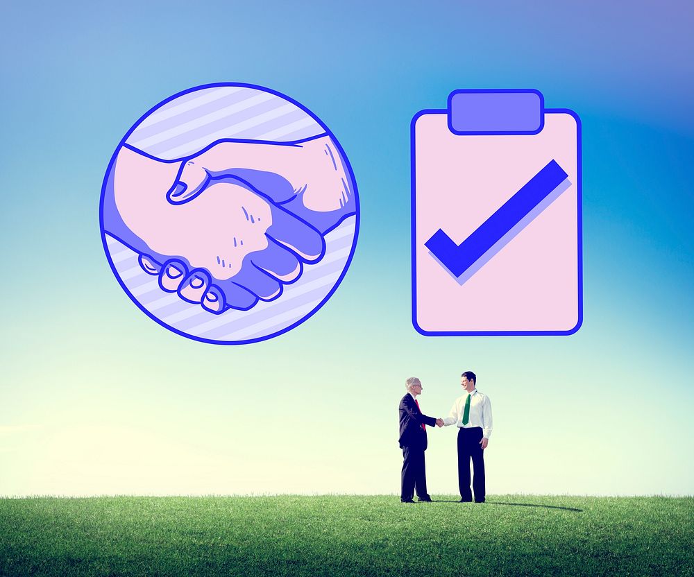 Handshake Agreement Tick Graphics Concept | Free Photo - rawpixel